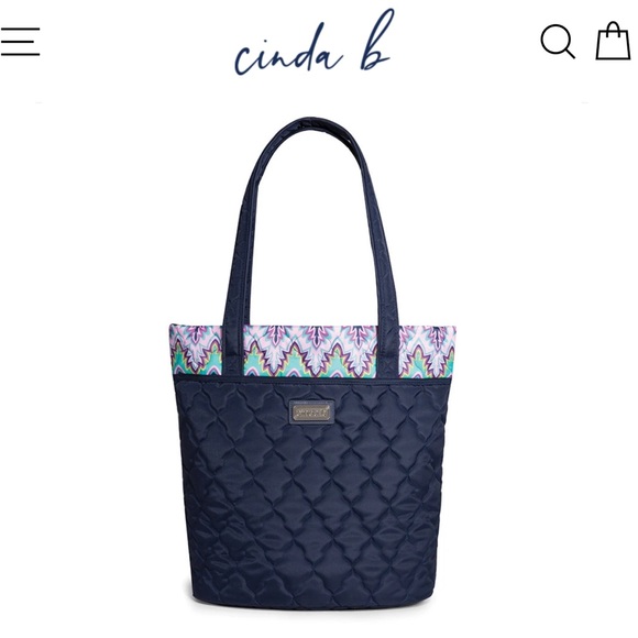 Cinda B | Bags | Cinda B Quilted Nylon Tote Bag | Poshmark
